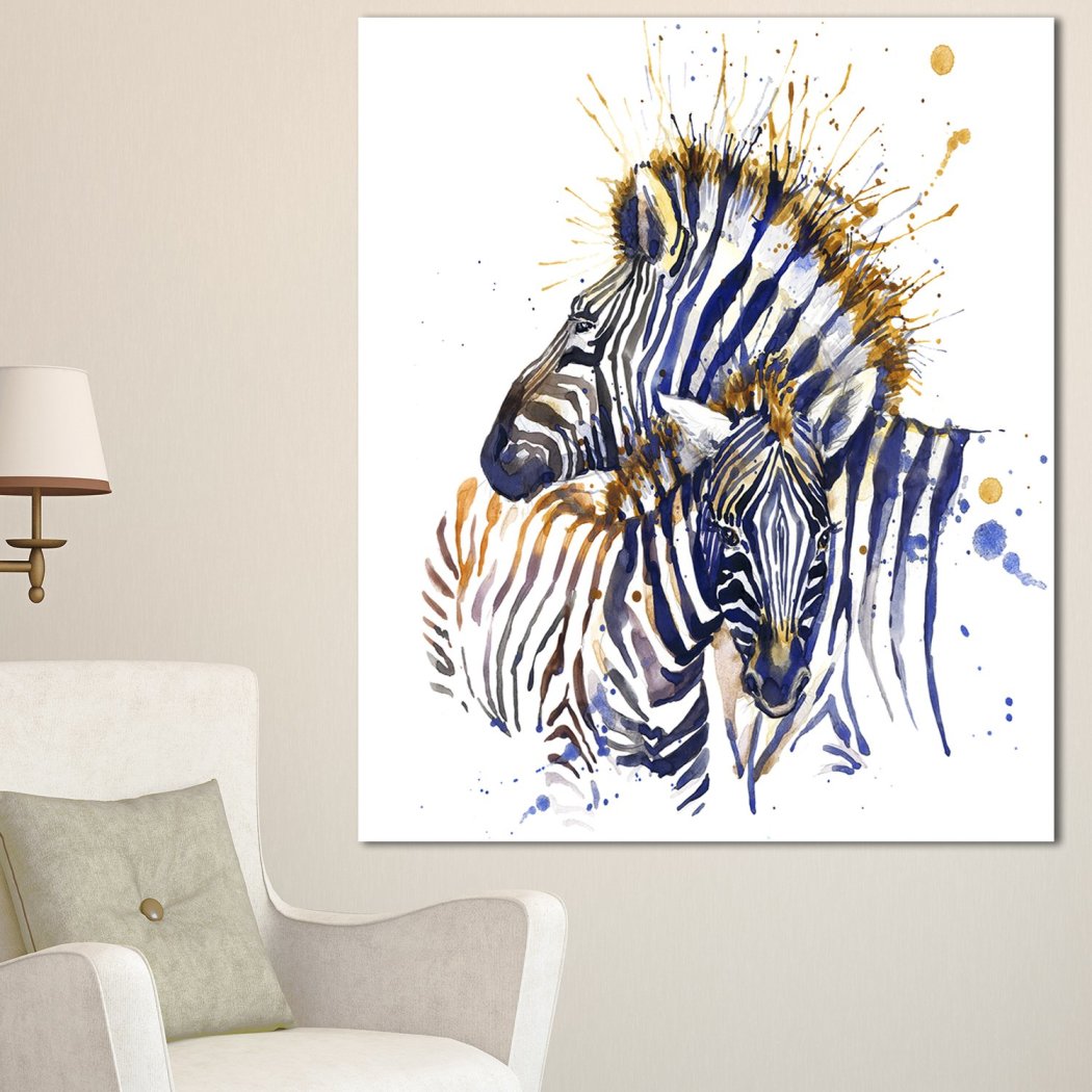 watercolor zebra pattern