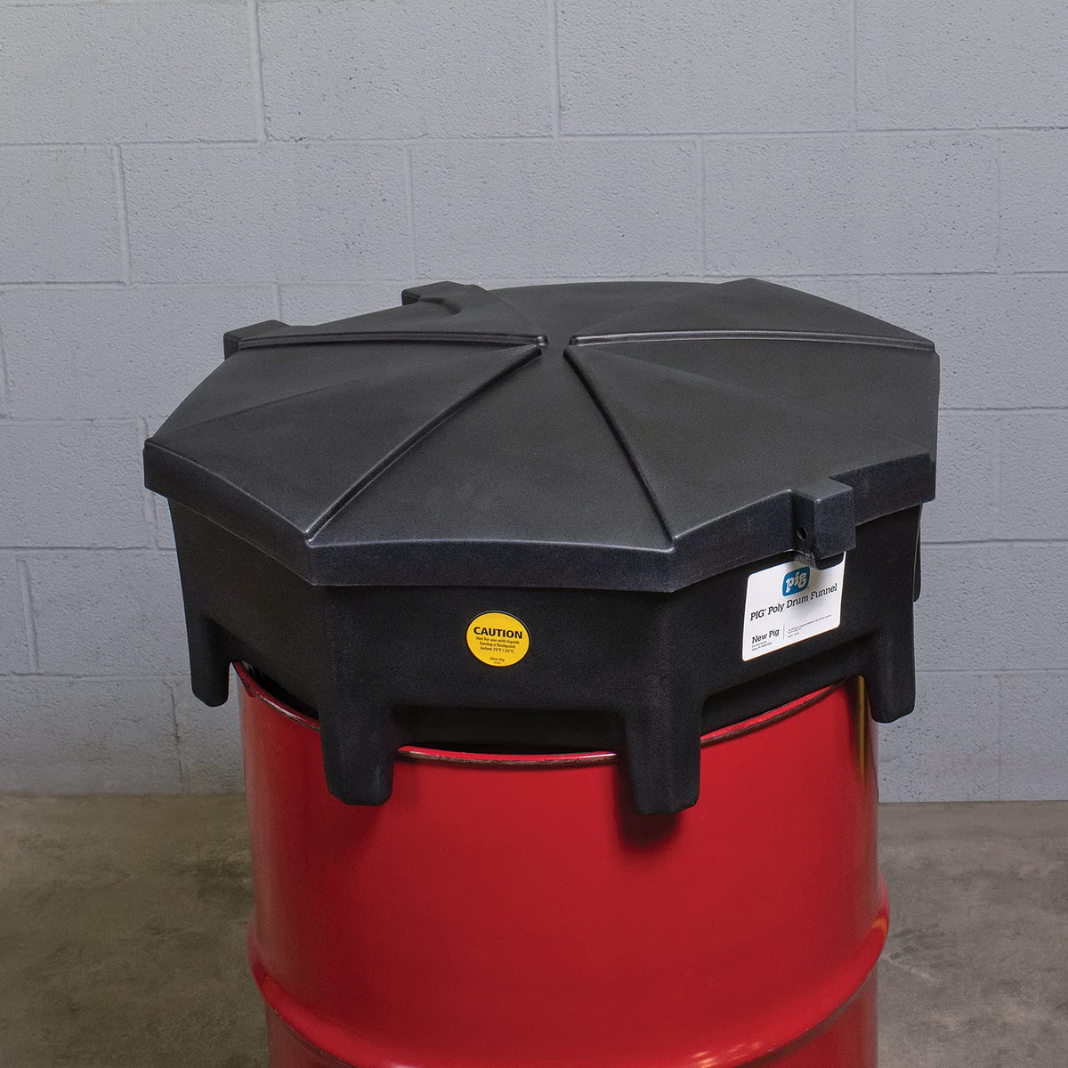 New Pig Drum Funnel Universal Poly Drum Funnel with Hinged Lid for 55 ...