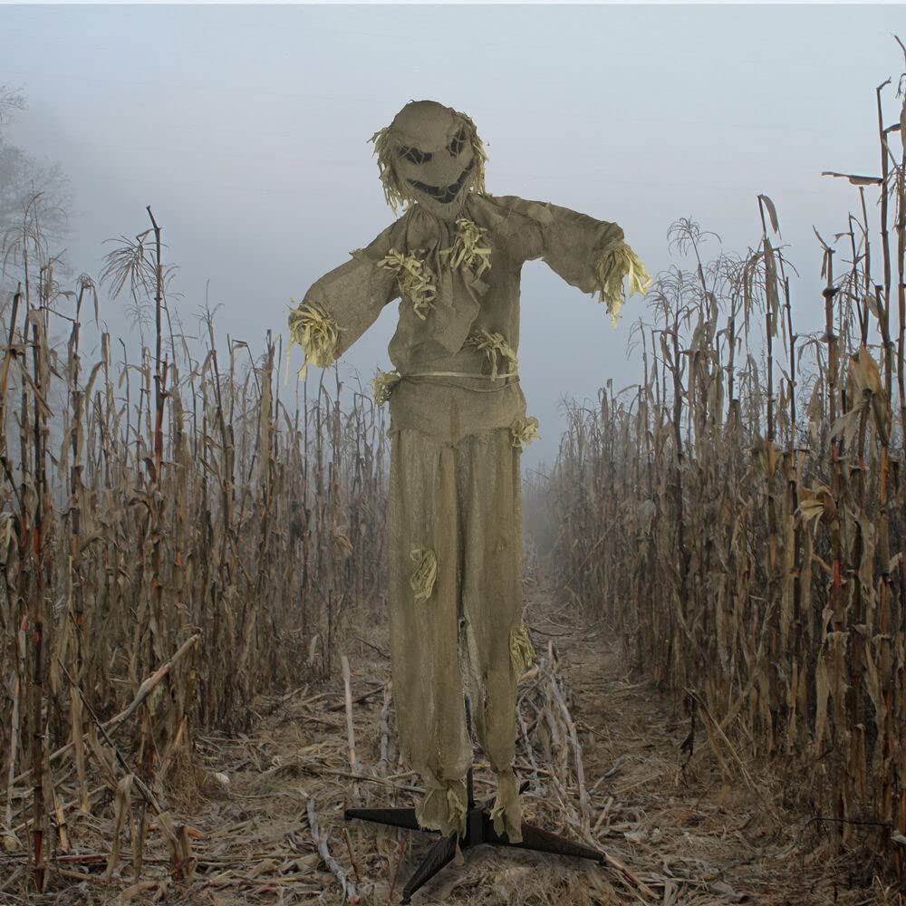Haunted Hill Farm Life-Size Scary Talking Scarecrow Halloween ...