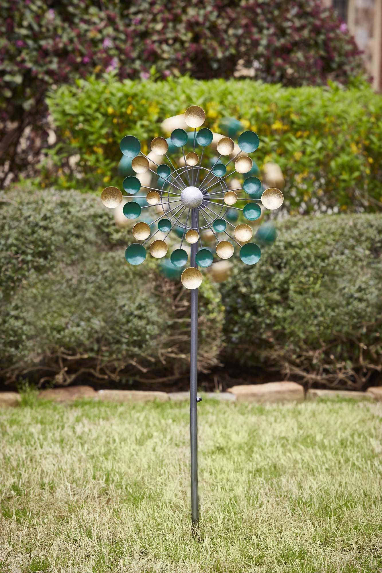 Southern Patio 36 in. H Lots of Dots Wind Spinner Yard Stake | Diamond ...