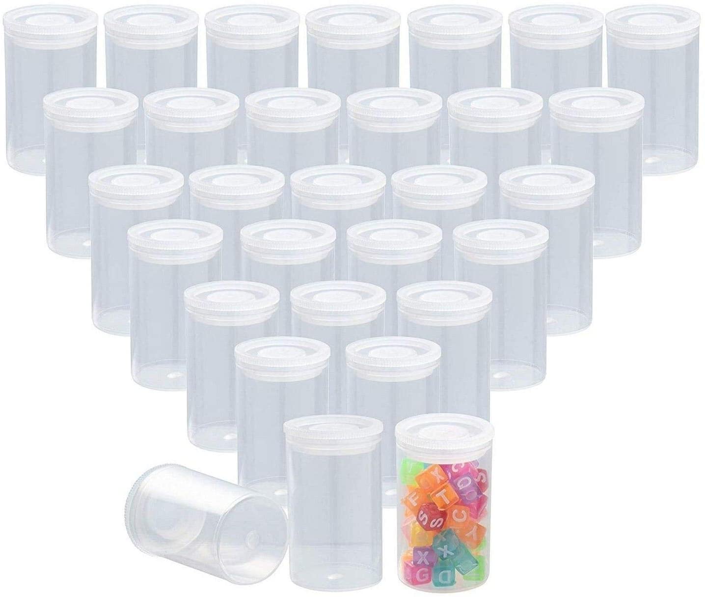 30 Pcs Clear Film Canisters Caps 35mm Storage Small Accessories ...