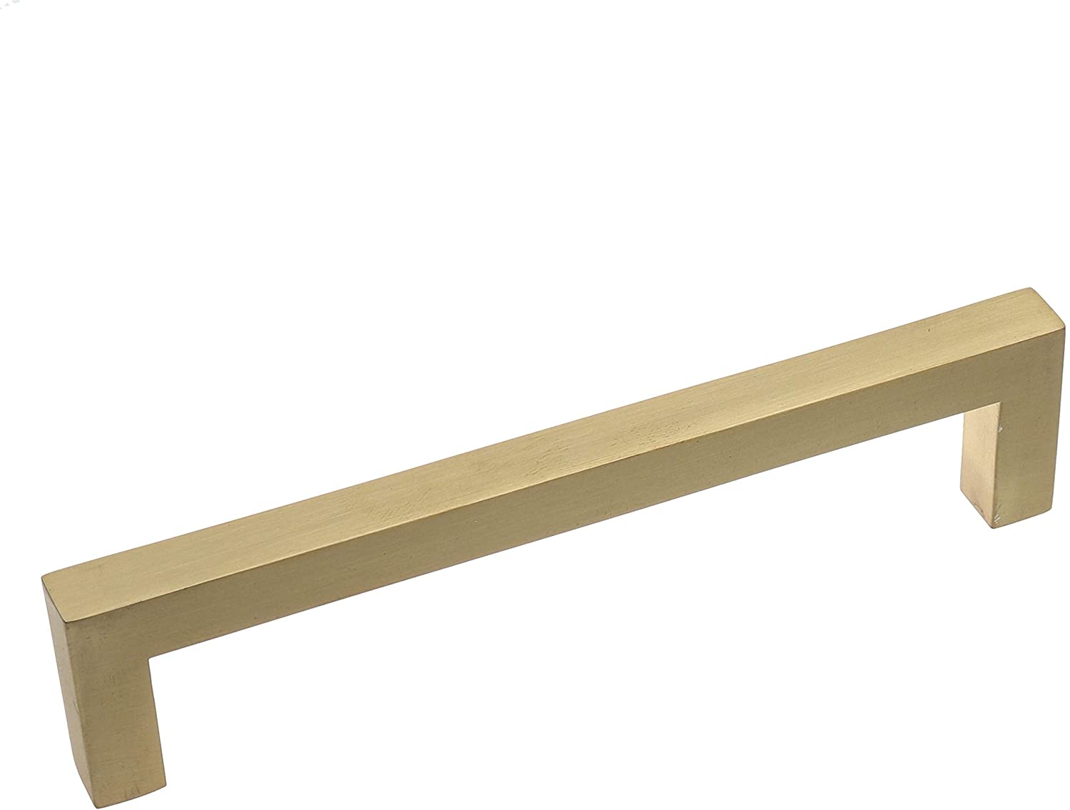 5 Pack 5 Center Satin Gold Solid Square Bar Pulls Modern Contemporary ...