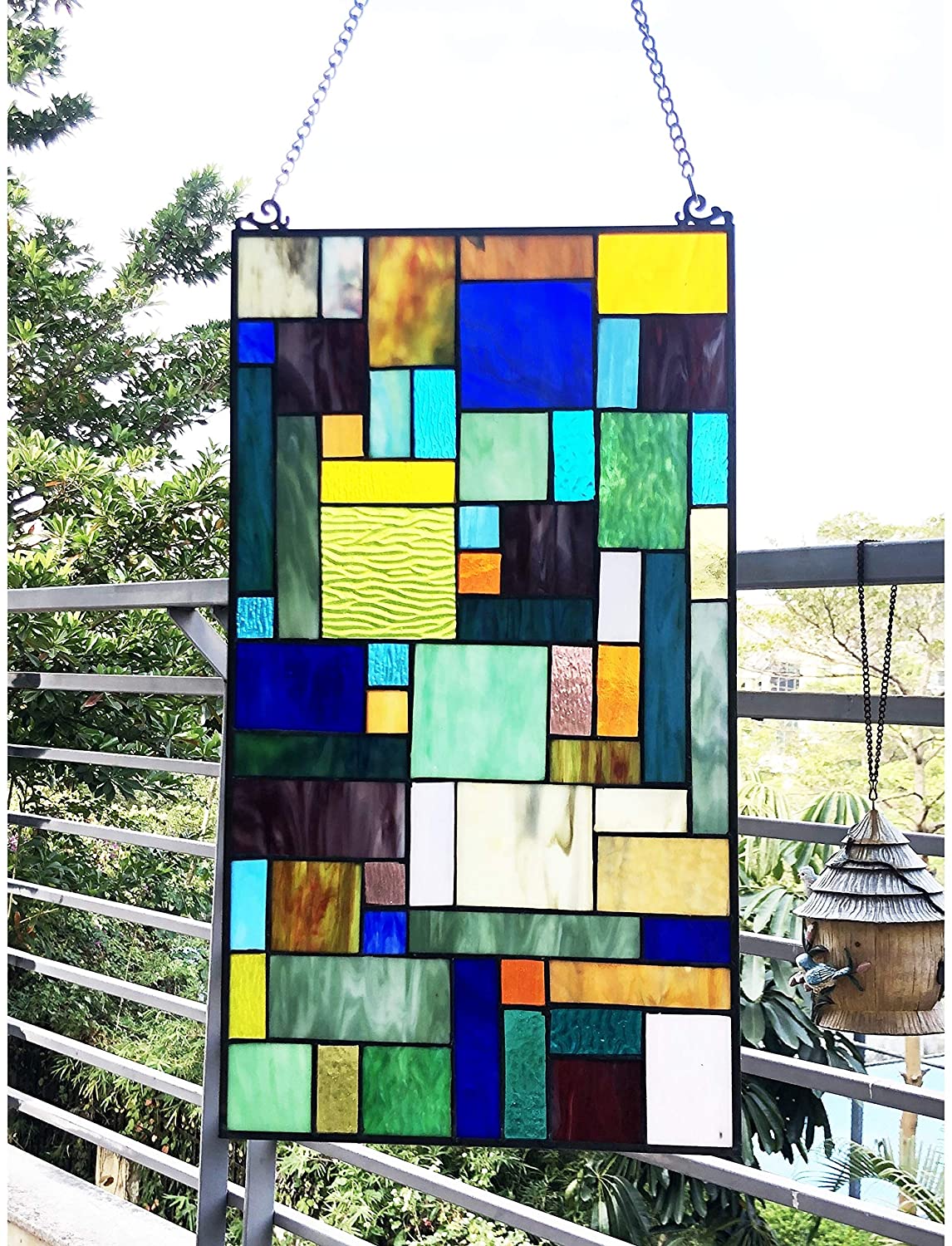 Glass Window Panel/suncatcher Geometric Accents Color Traditional ...