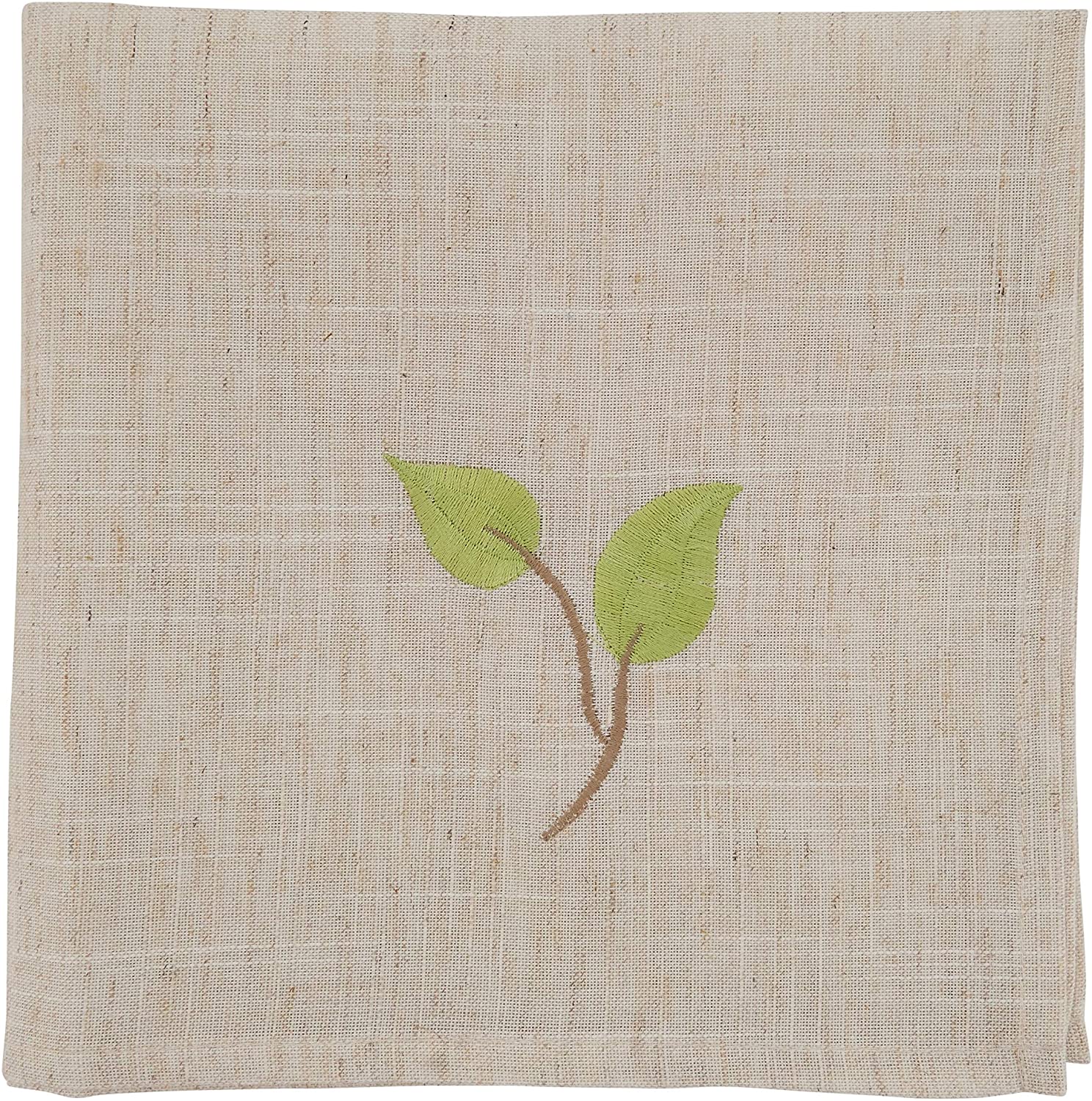 Embroidered Table Napkins Vine Design (Set 4) 20" X Brown Square Linen ...