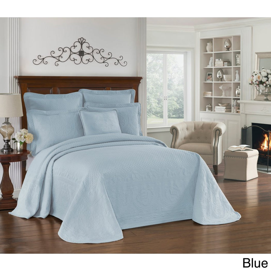 Birch Floral Oversized Bedspread Motif Medallion Pattern Floor Oversize ...